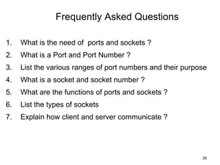 Ports & sockets | PPT