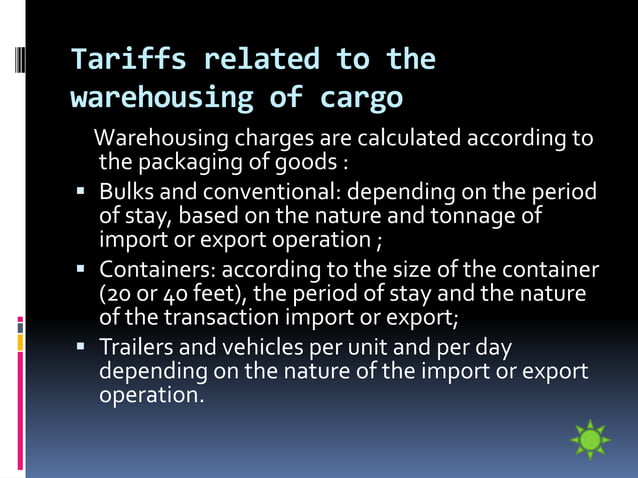 Port tariff and overview of Malaysia west port's tariff | PPTX