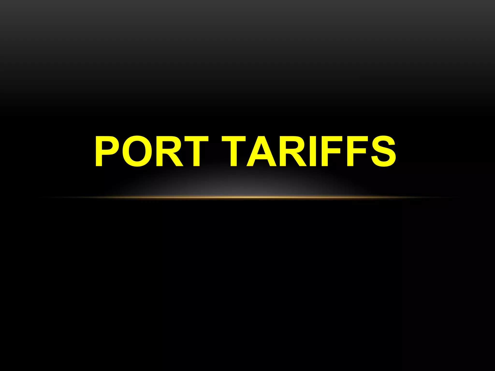 Port tariff | PDF