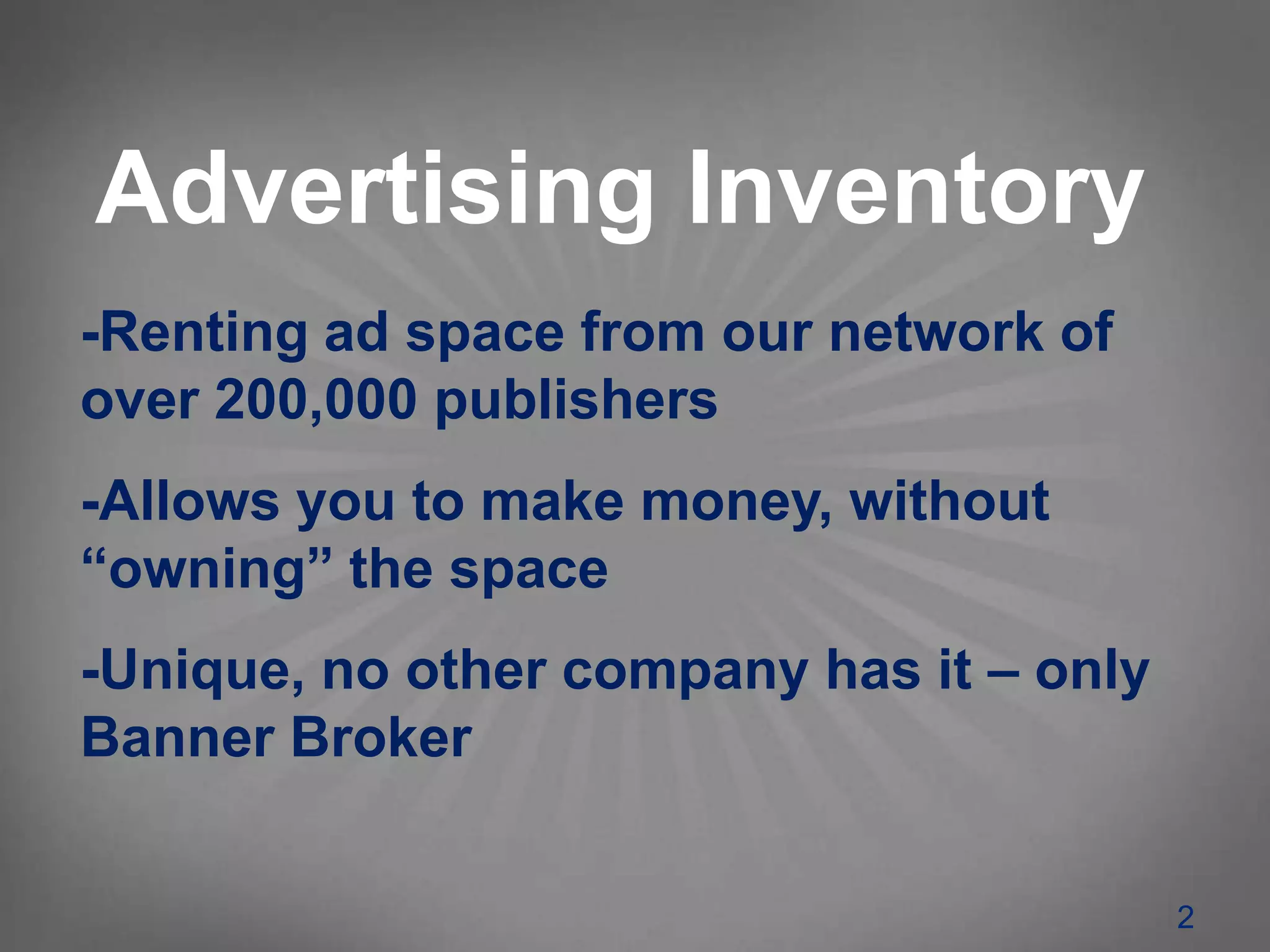 Advertising Inventory Powepoint Presentation | PPT