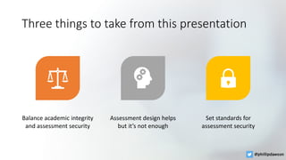 Defending assessment against e cheating - design and standards | PPT