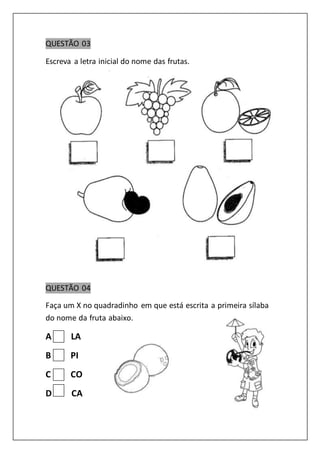 Portugues 1°ano | DOCX