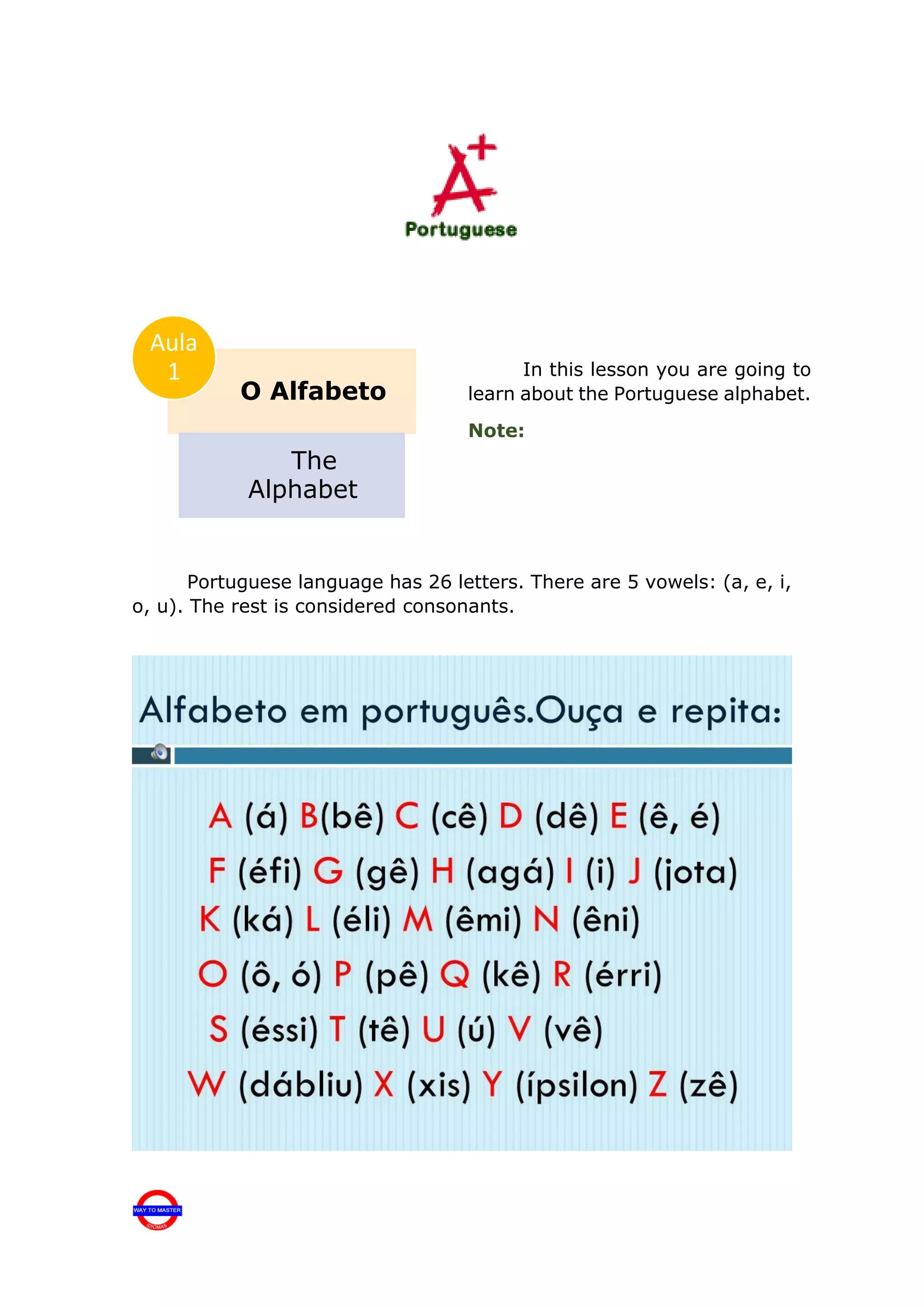 Portuguese alphabet | PDF