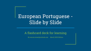 Portuguese slide by slide | PPTX