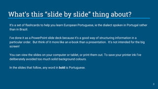 Portuguese slide by slide | PPTX