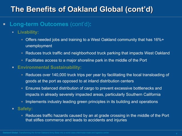 Oakland Global TIGER III Presentation | PPT