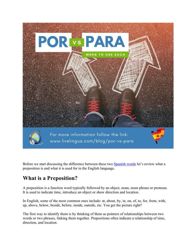 Por vs Para | PDF