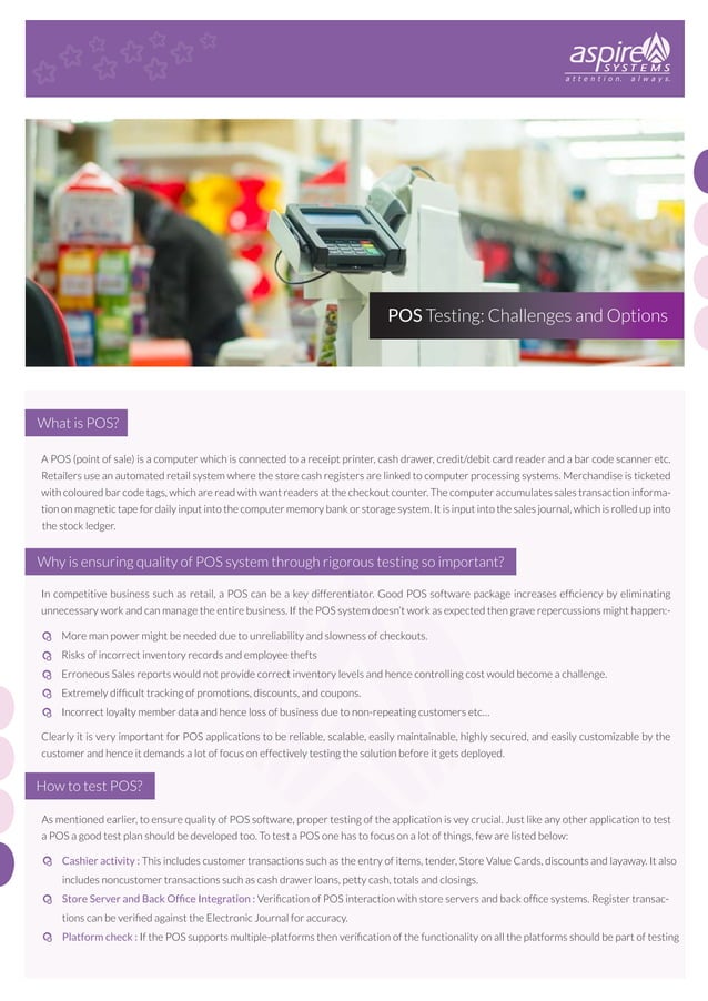 POS Testing - Challenges and Options | PDF | Computer Software and ...