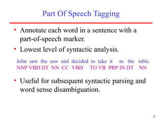Natural Language Processing:Part-Of-Speech Tagging, Sequence Labeling ...