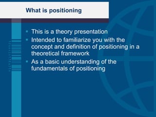 Pos Theory | PPT