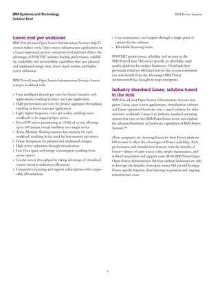 IBM PowerLinux Open Source Infrastructure Services | PDF