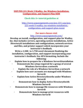 POS 221 Entire Course NEW | DOCX