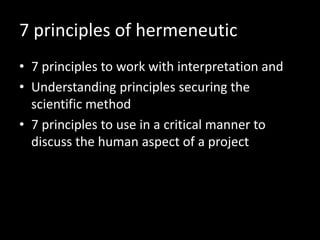 Philosophy of Science - Hermeneutics | PPTX | Science