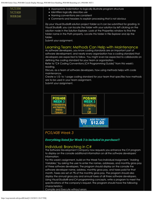 POS/408 ENTIRE CLASS UOP TUTORIALS | PDF