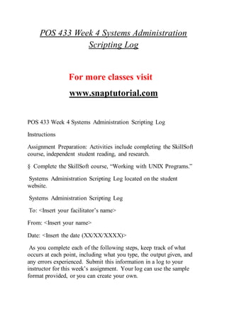 POS 433 Enhance teaching - snaptutorial.com | PDF