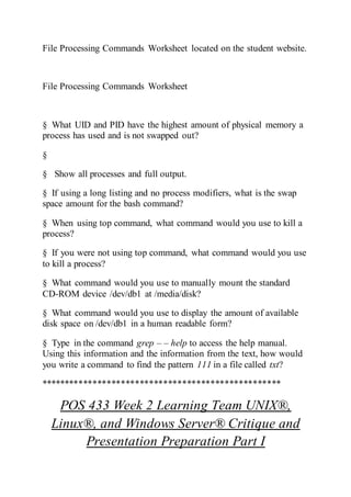 POS 433 Enhance teaching - snaptutorial.com | DOCX