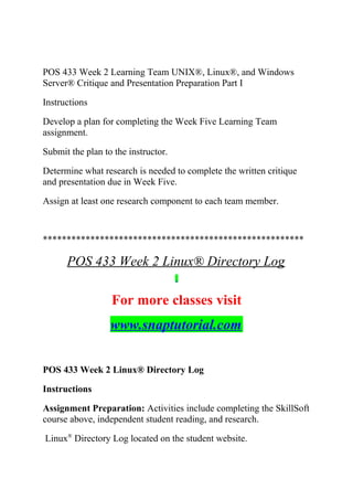 Pos 433 Exceptional Education-snaptutorial.com