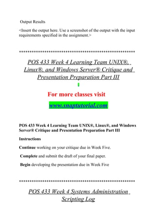 Pos 433 Exceptional Education-snaptutorial.com