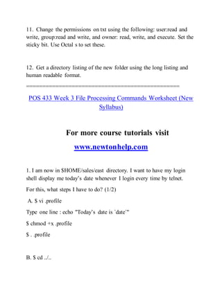 POS 433 Creative and Effective/newtonhelp.com