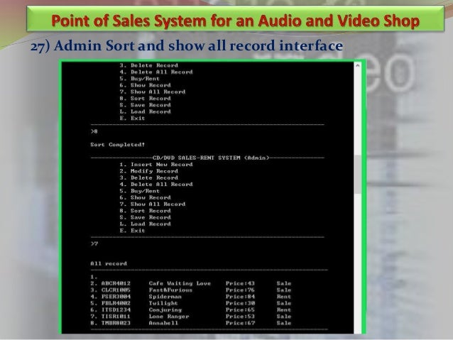 C++ Project: Point of Sales System for an Audio and Video Shop