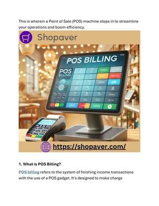 The Basics of POS Billing : You need too | PDF | Free Download