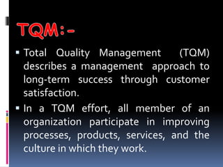 TQM | PPTX | Business | Business and Finance