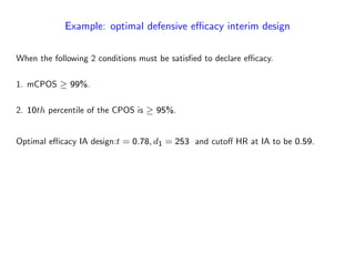 Defensive Efficacy Interim Design | PPT