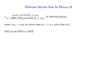 Defensive Efficacy Interim Design | PDF