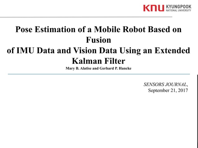 Pose Estimation Of A Mobile Robot Pptx Robotics Technology