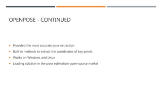 Pose Extraction for Real-Time Workout Assistant: Milestone 3 | PPT