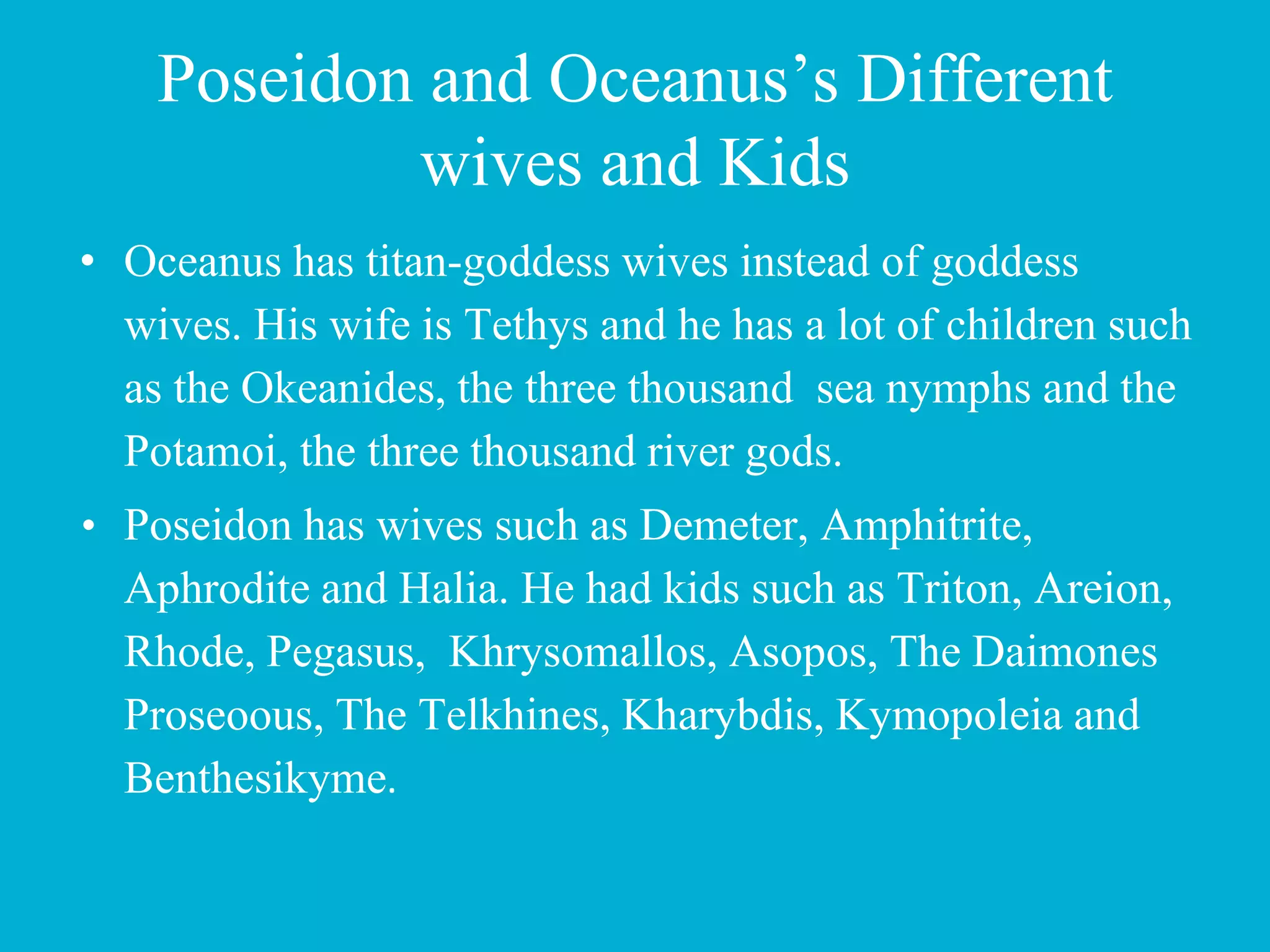 Poseidon and oceanus | PPTX