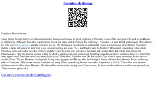 Poseidon Description | PDF