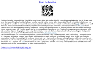 Poseidon Description | PDF