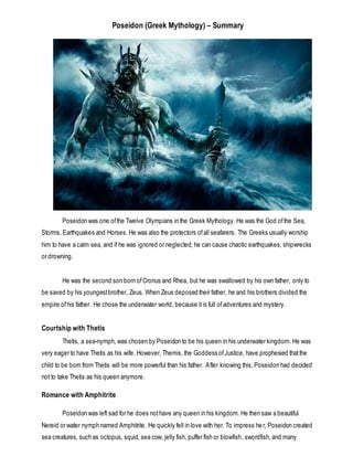 Poseidon Timeline From Birth
