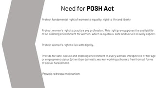 POSH PPT prevention of sexual harrassment | PPT