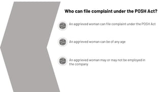 POSH PPT prevention of sexual harrassment | PPTX