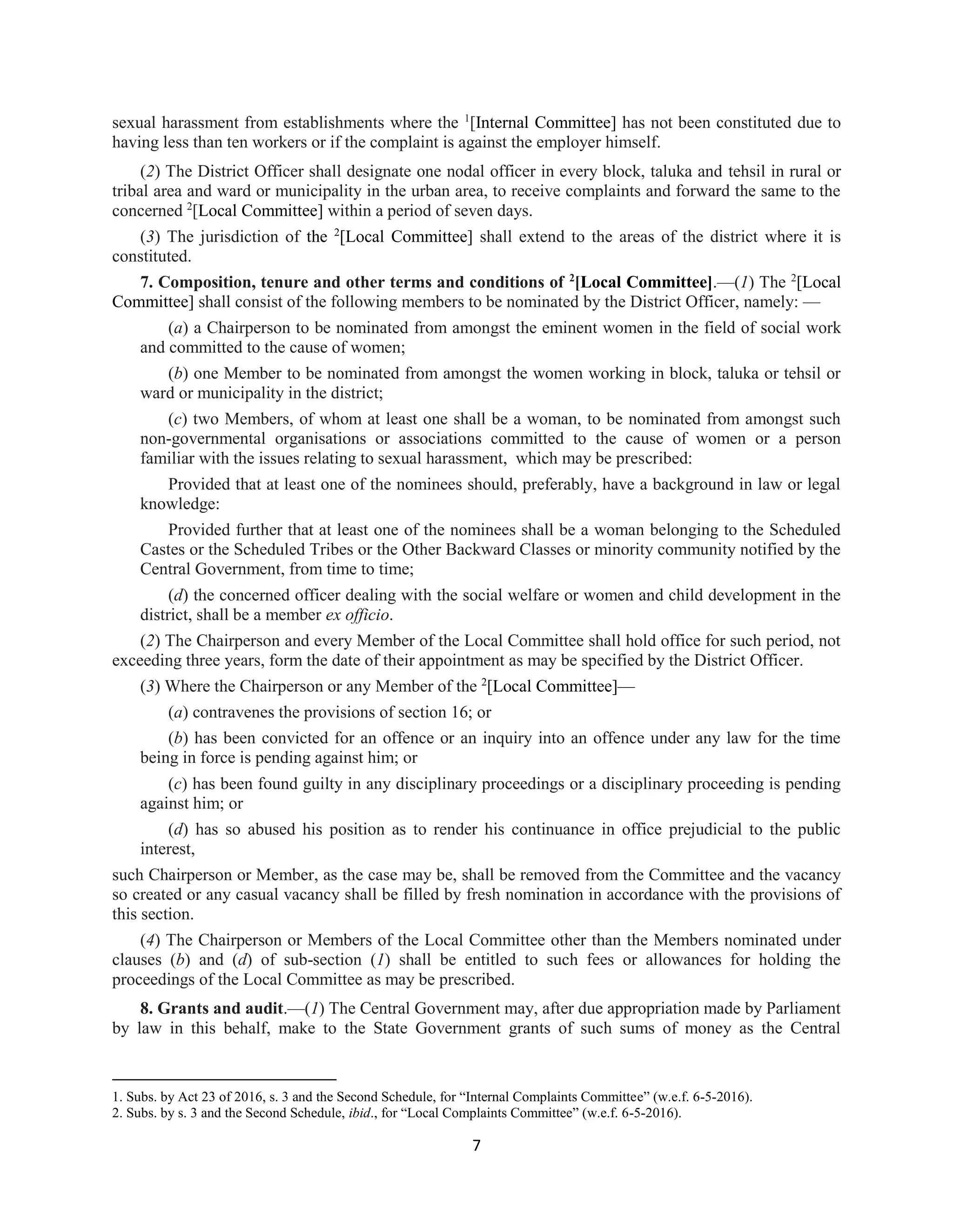 POSH Act 2013 (PREVENTION, PROHIBITION AND REDRESSAL of Sexual ...