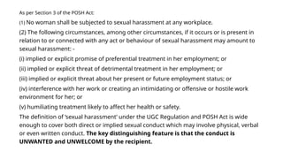 POSH Act as per the latest rules in India | PPTX