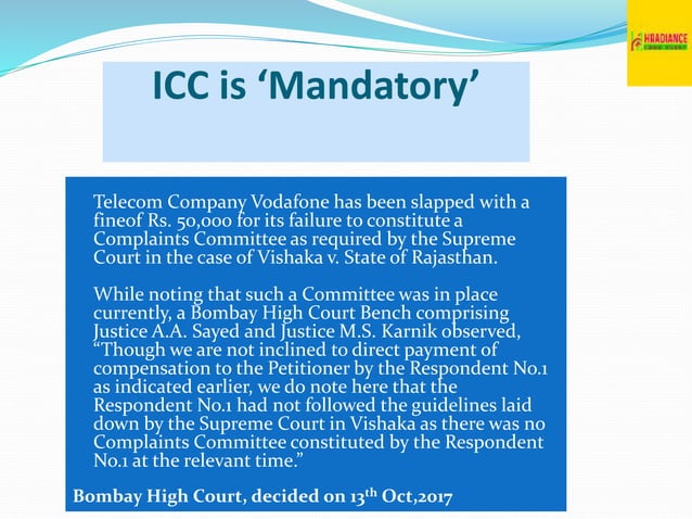 PoSH Act.pptx | Crime & Harmful Acts to Individuals, Society & Human ...