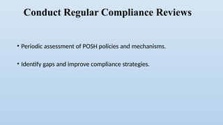 POSH Compliance Checklist: A Guide for HR and Employers | PPT