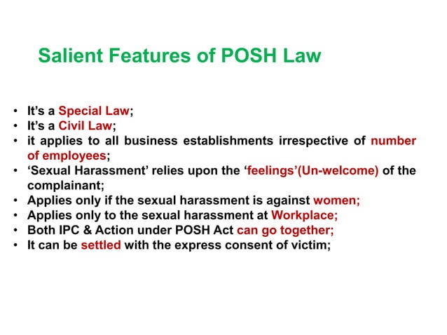 POSH PPT - D1.pptx | Sexual Health | Diseases and Conditions
