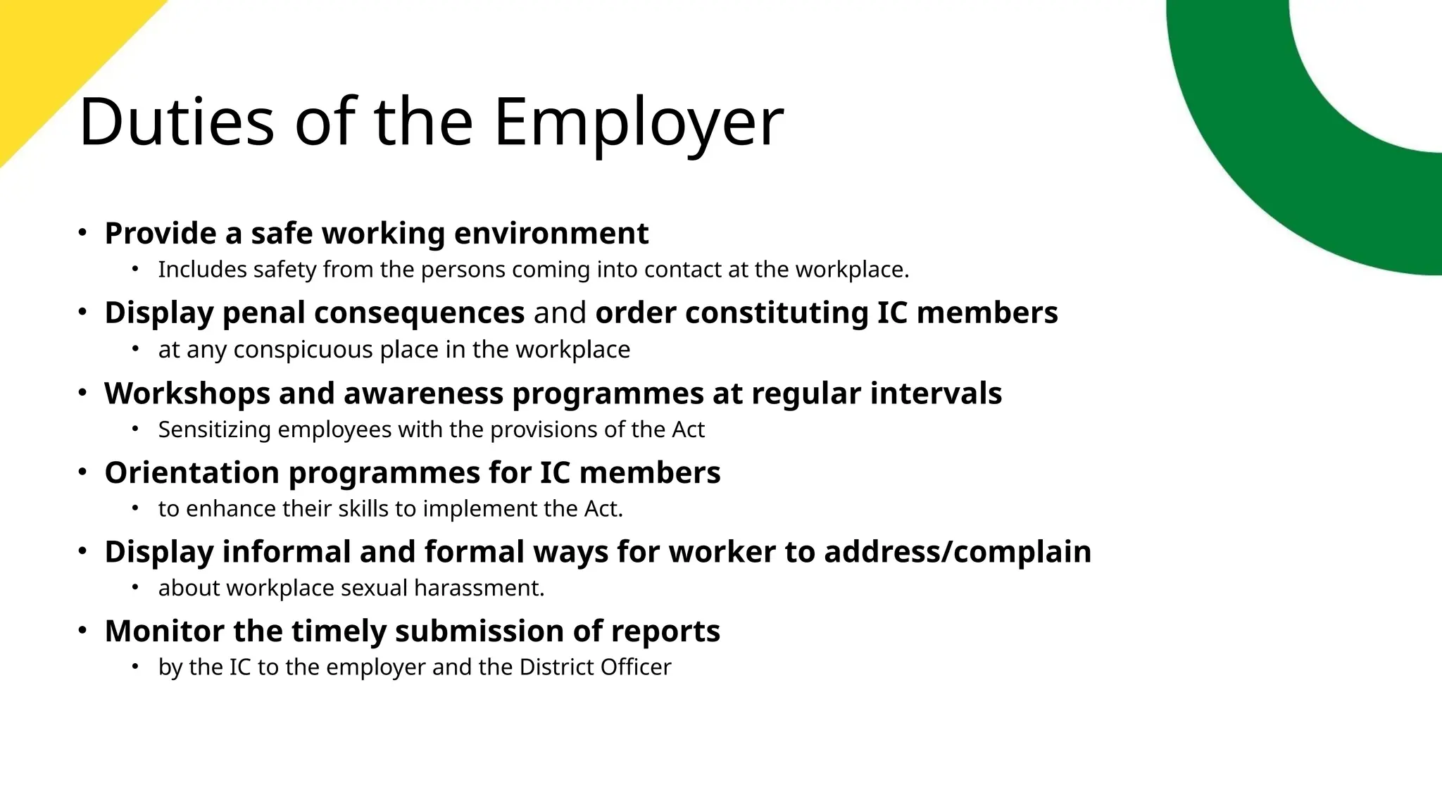 POSH TRAINING AND AWARENESS AT WORK PLACE | PPTX