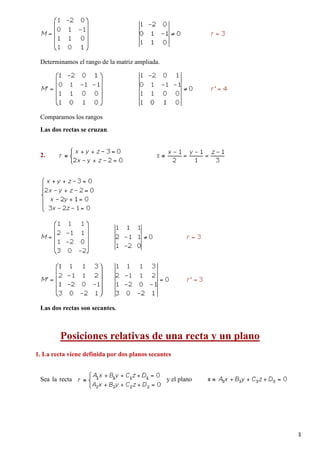 Posiciones de rectas y planos | PDF