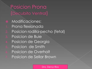 Posiciones En Anestesia | PPTX