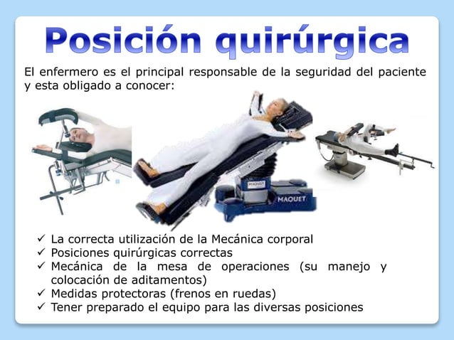 Posiciones quirurgicas mas frecuentes