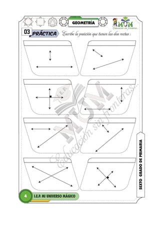 Posiciones relativas de 2 rectas sobre un plano | PDF