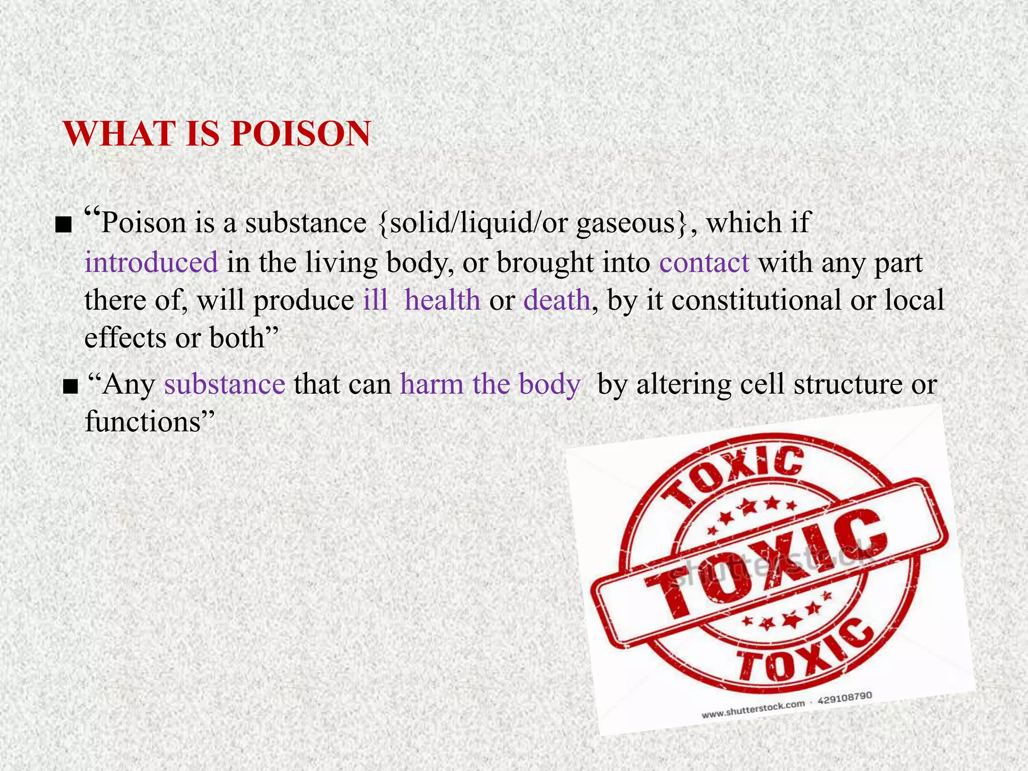 Poisoning | PPT