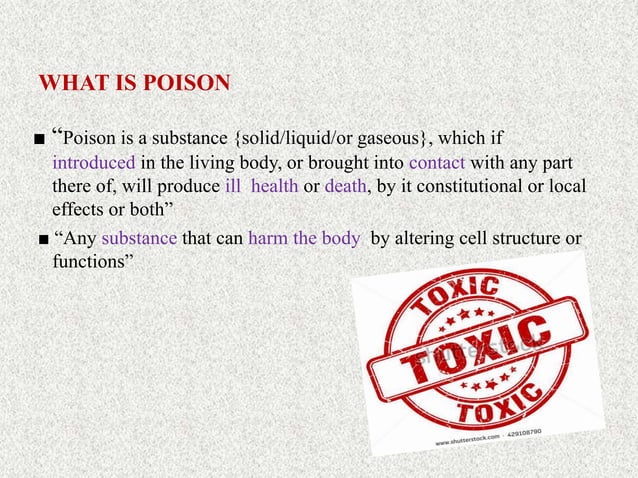 Poisoning | PPT