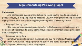 POSISYONG-PAPEL- Pagsulat sa Filipino Sa Piling Larang.pptx
