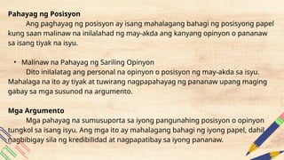 POSISYONG-PAPEL- Pagsulat sa Filipino Sa Piling Larang.pptx